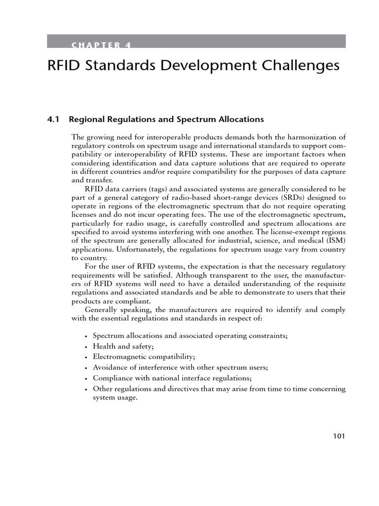 RFID Design Principles Second Edition - (Chapter 4 RFID Standards ...