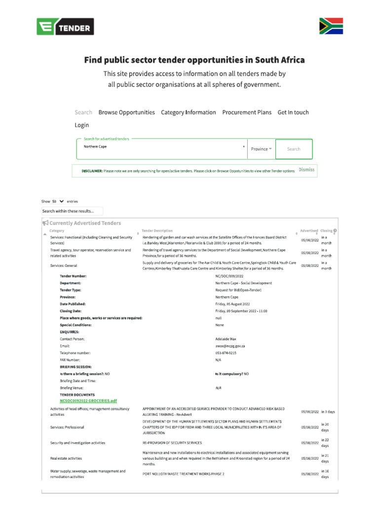 SKOONMAAK TENDER CSD pg4 | PDF