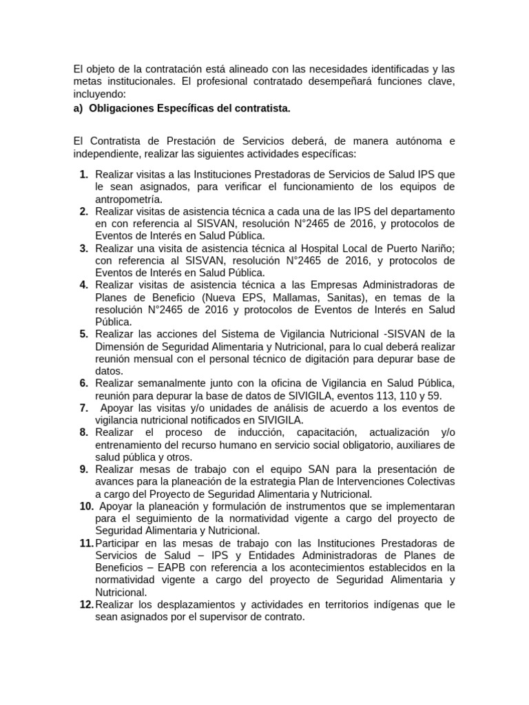Obligaciones Keila | PDF