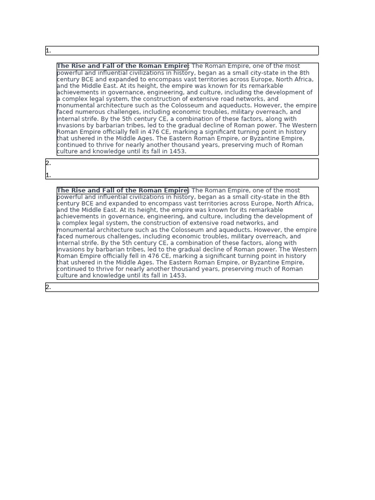 Rise and Fall of the Roman Empire | PDF