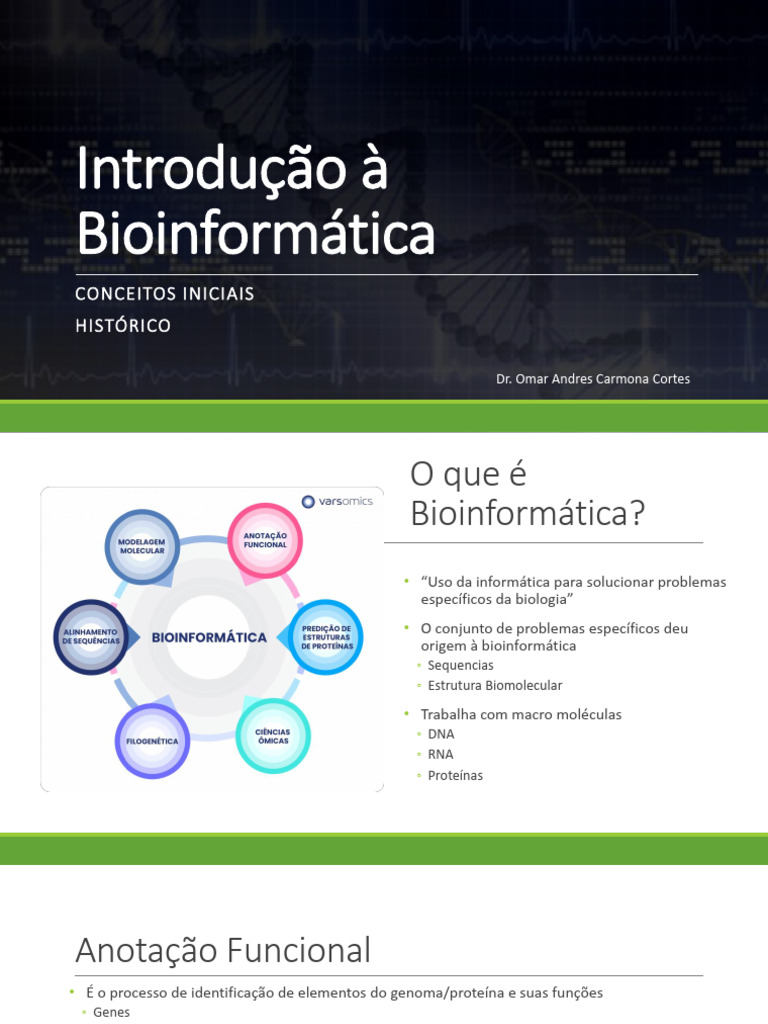 01 - Introdução A Bioinformática | PDF | Bioinformática ...