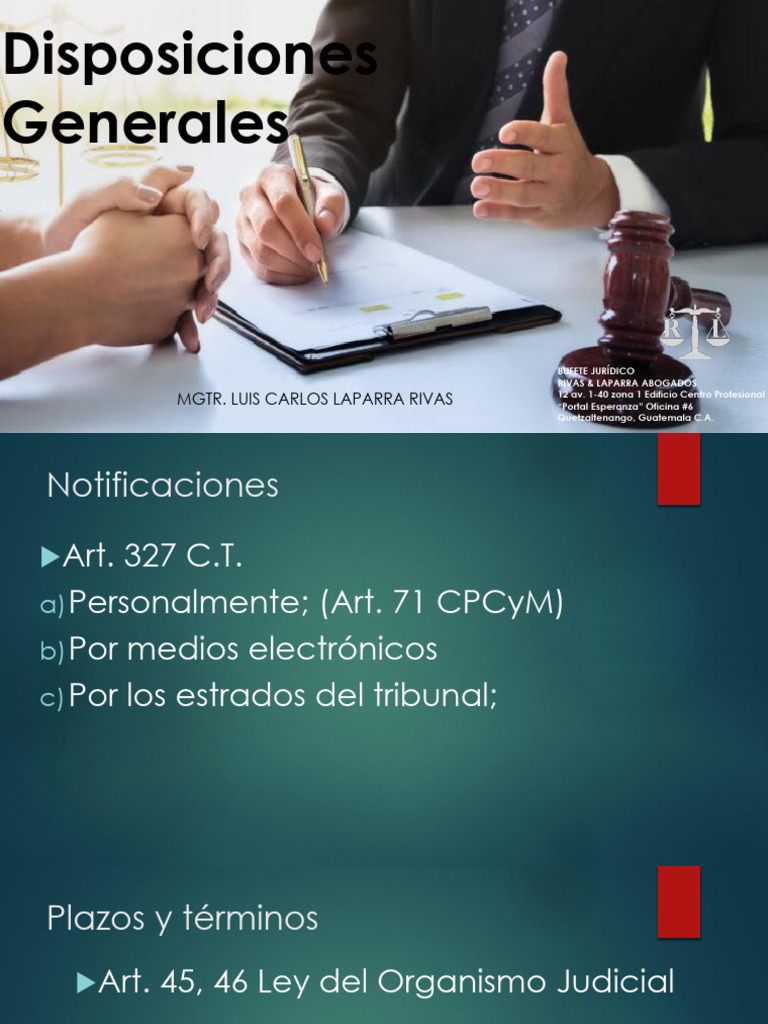 Disposiciones Generales | PDF | Demanda judicial | Ley Pública