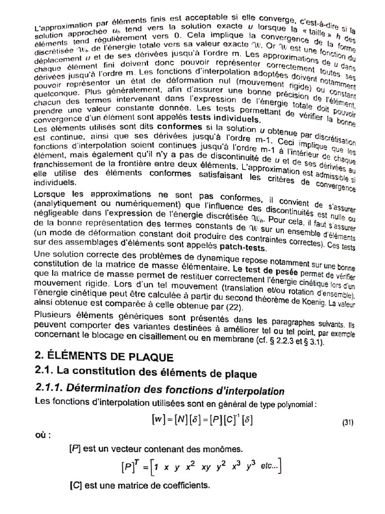 C2-Bibliothèque - Eléments Finis de Plaques Et Coques | PDF