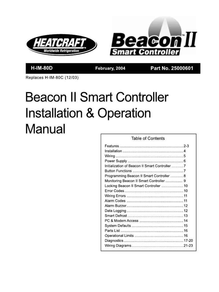 Beacon II Smart Controller Installation and Operation Manual | PDF