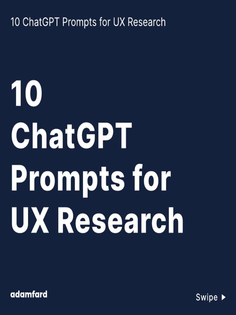 10 chatgtp prompts for Ux research | PDF