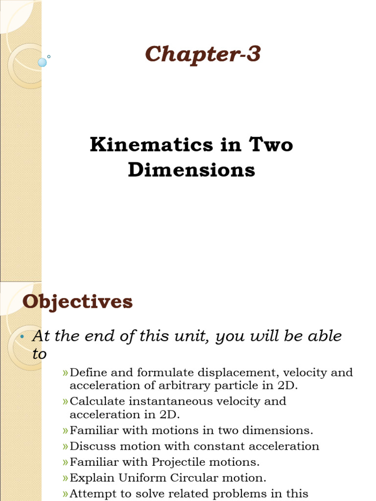 Chapter-3 KM 2D | PDF | Acceleration | Velocity