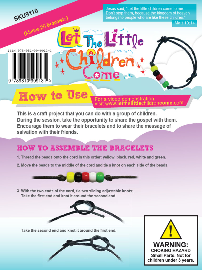 Wordless-Bracelet-Large-Instructions | PDF | Jesus | Sin