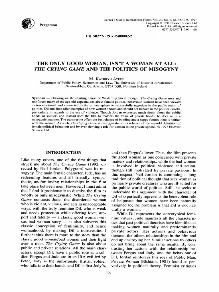 The Only Good Woman, Isn't A Woman at All | PDF