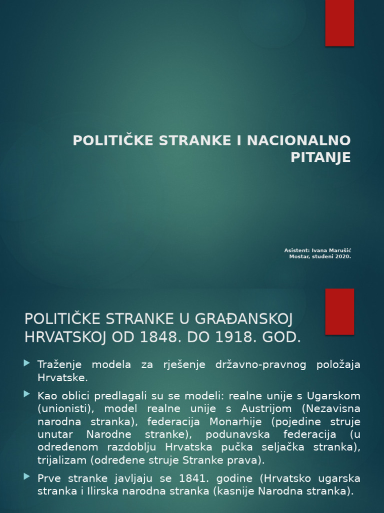 Političke Ideje, Tranke I Nacionalno Pitanje | PDF