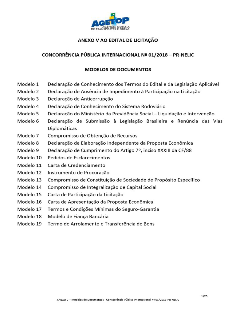 07_-_ANEXO_V_-_Modelos_30-08-18 | PDF | Garantia