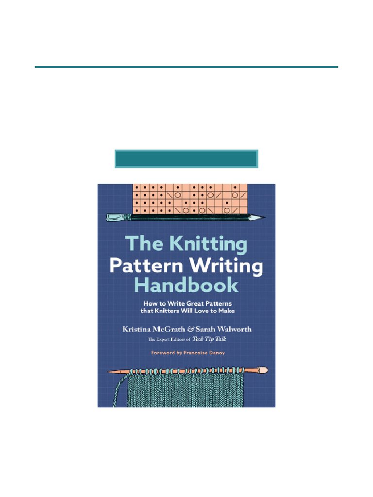 Research The Knitting Pattern Writing Handbook How To Write Great ...