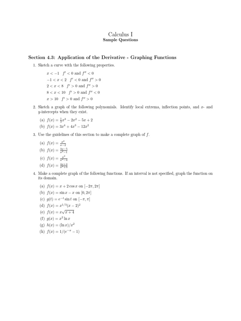 Sample Questions Applications of Derivative III | PDF