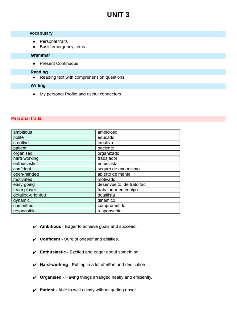 ficha resumen unit 3 Emergencias.docx (1) | PDF | Cognitive Science | Psychological Concepts