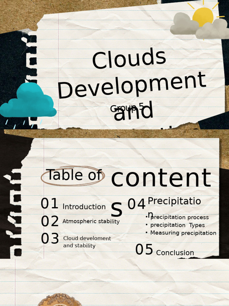 Black and White Scrapbook Creative Portfolio Presentation-1 | PDF | Precipitation | Cloud