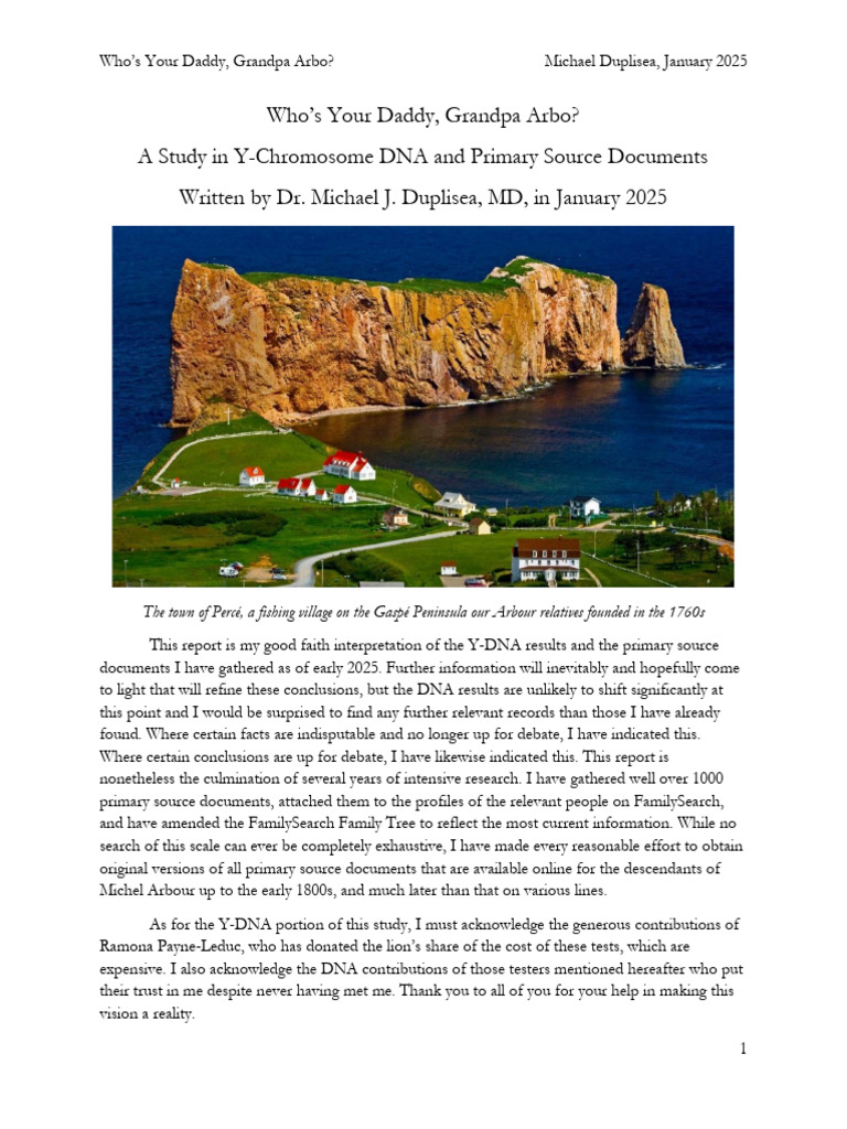 Y-DNA Study of Arbour Ancestry | PDF | Single Nucleotide Polymorphism ...