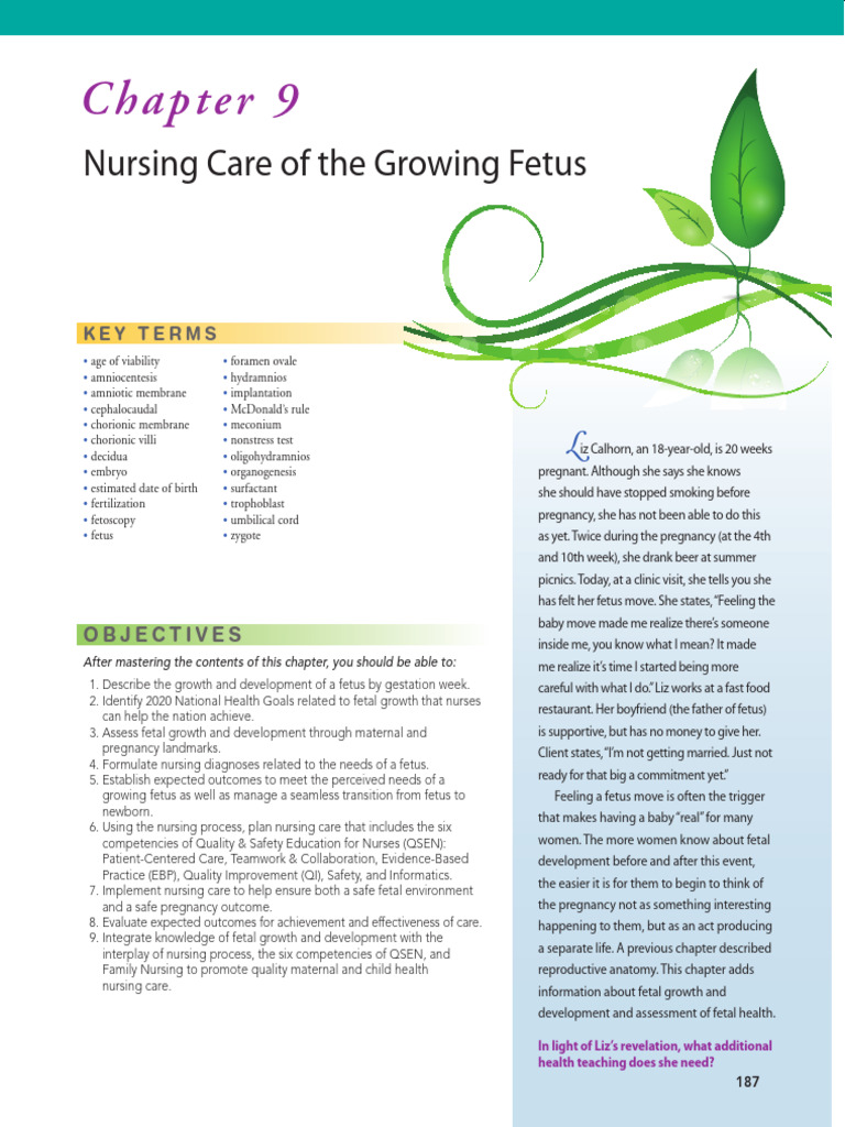 BOOK CHAP 9 GROWING FETUS Abcde | PDF | Placenta | Human Chorionic ...