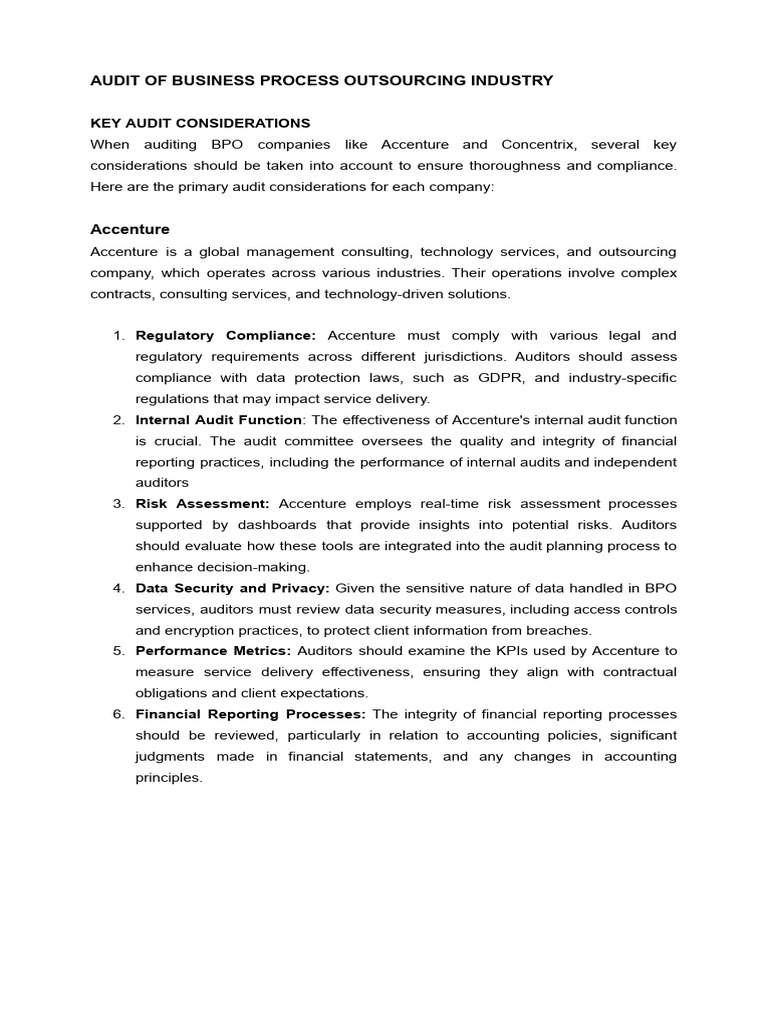 Key Audit Considerations | PDF | Audit | Internal Audit
