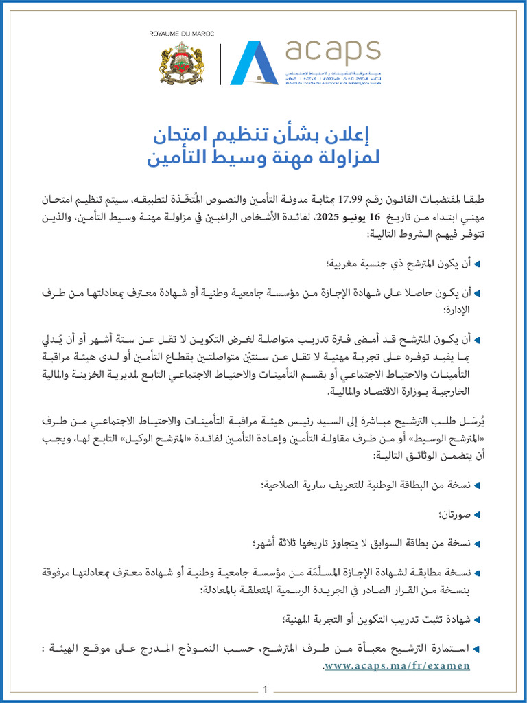Acaps Avis Examen Professionnel Ia-2024va | PDF