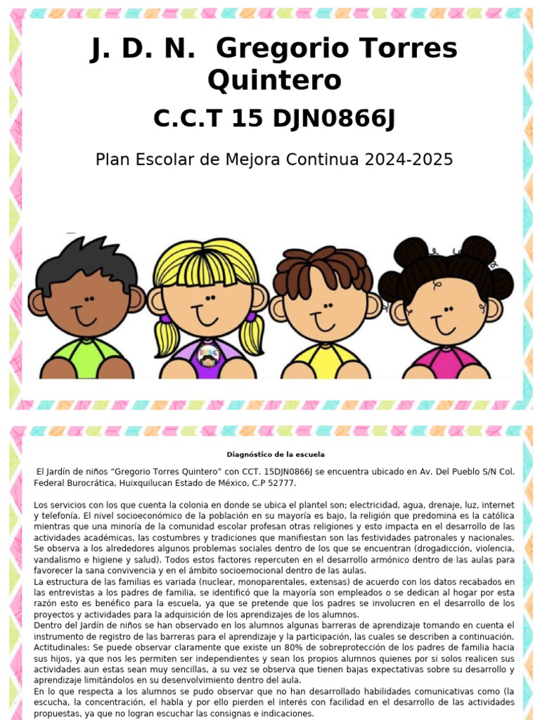 Programa de Mejora Continua 2024-2025 | PDF | Aprendizaje | Enseñando