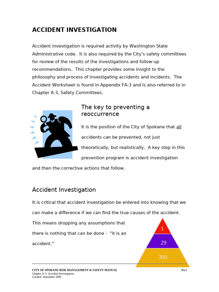 A-5 Accident Investigation | PDF | Safety | Risk