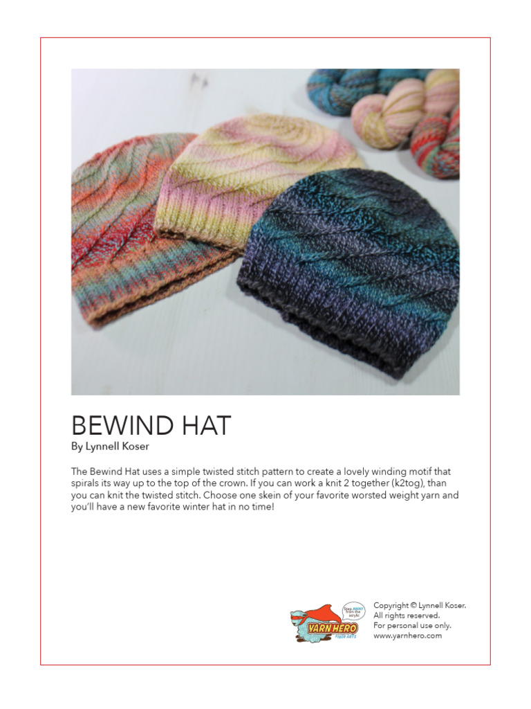 bewind_hat | PDF | Knitting | Yarn