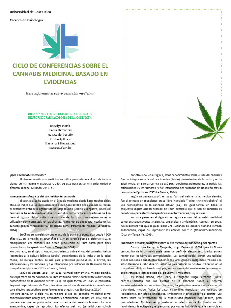Guia Informativa, Cannabis Medicinal (10788) | PDF | Cannabis (Droga) | Tetrahidrocannabinol