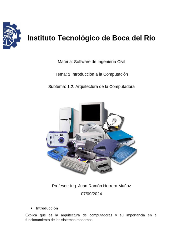 Arquitectura Compu | PDF | Unidad Central de procesamiento | Hardware ...
