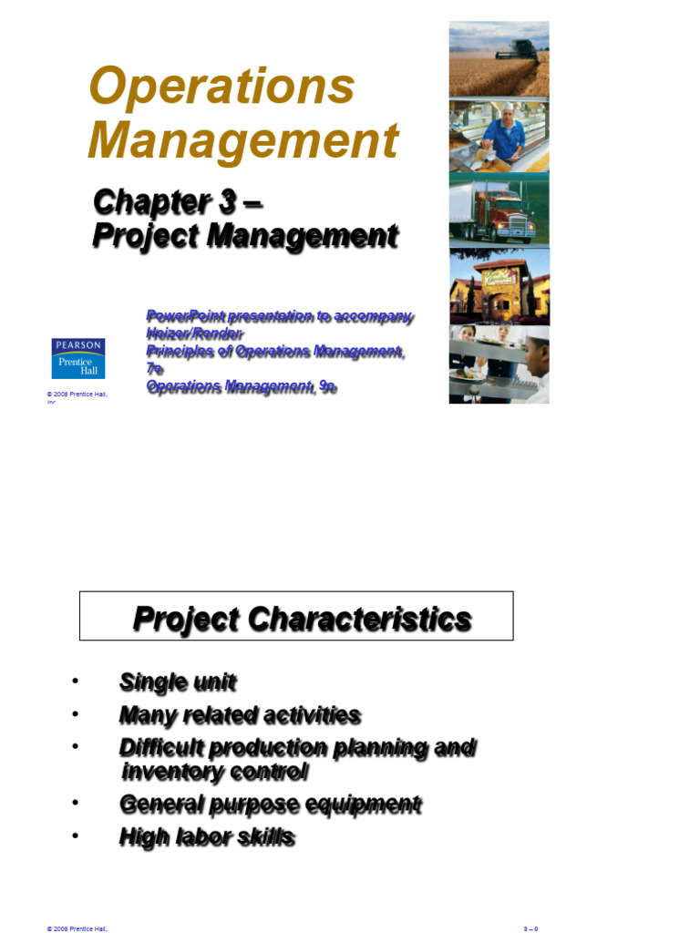 Heizer 9 Ch3 Project Management | PDF | Variance
