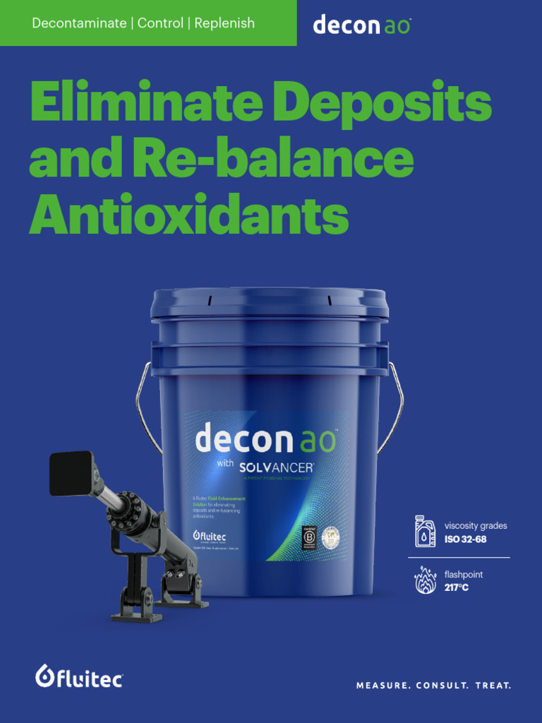 Fluitec Brochure DECON AO v11 | PDF | Antioxidant | Lubricant