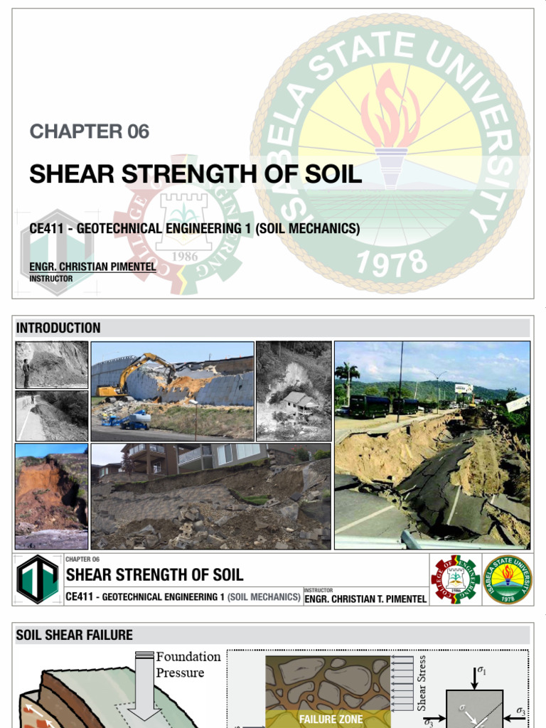 Chapter 06 - Shear Strength of Soil | PDF | Soil Mechanics | Geotechnical Engineering