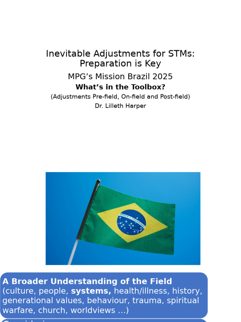 Essential Pre-Field Training for STMs | PDF | Bipolar Disorder | Mood ...