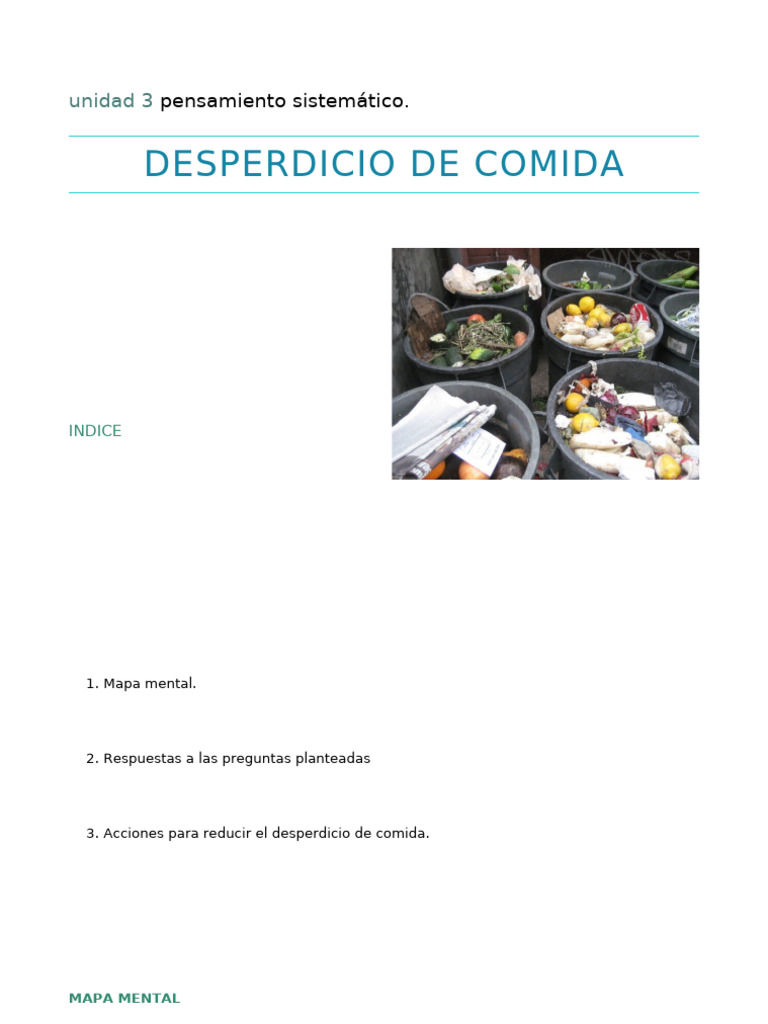 Desperdicio de Comida 2 | PDF | Alimentos | Ambiente