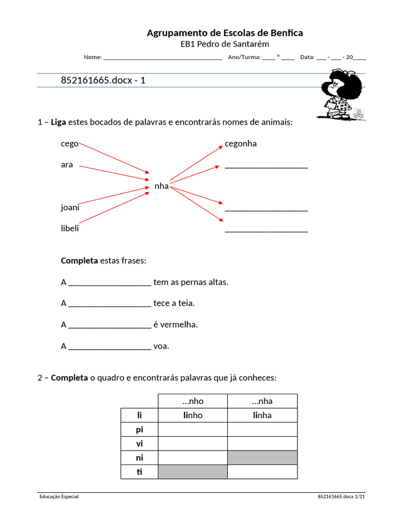 Fichas de Ortografia-A Corrig | PDF | Zoologia