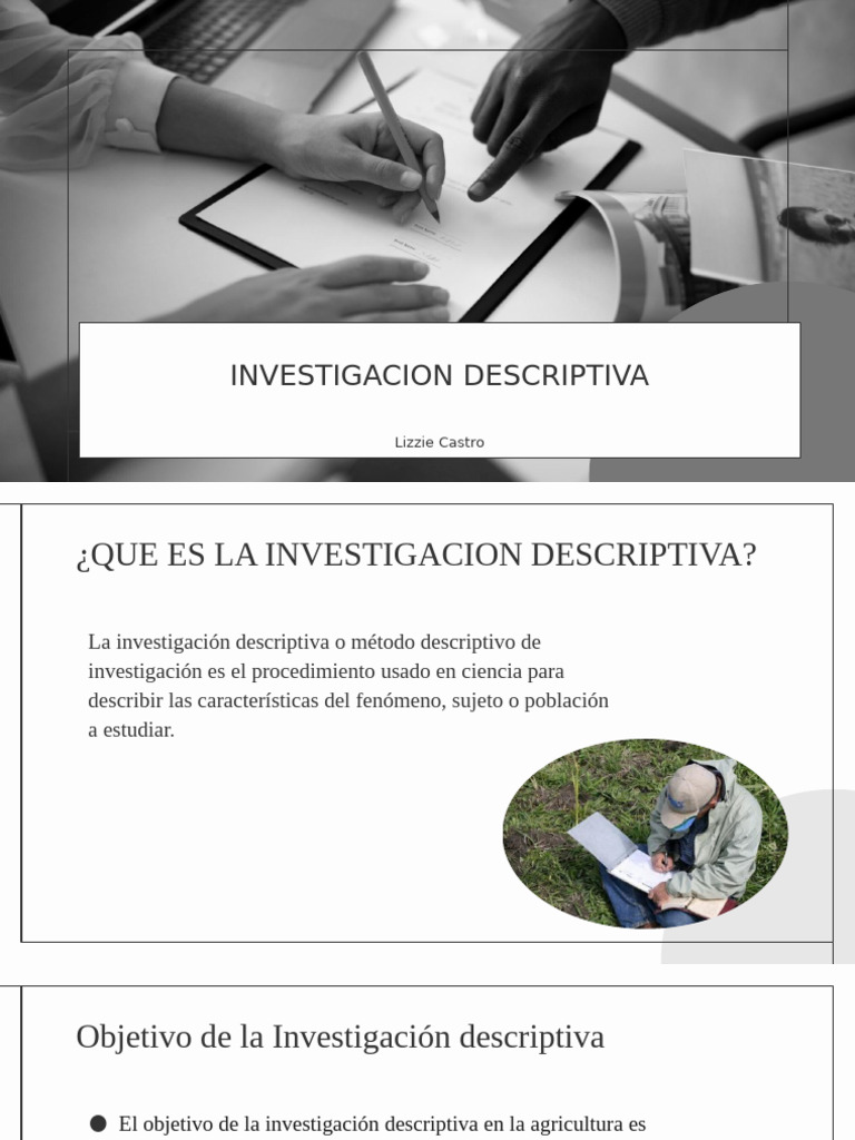 Investigacion Descriptiva | PDF | Agricultura | Análisis de los datos