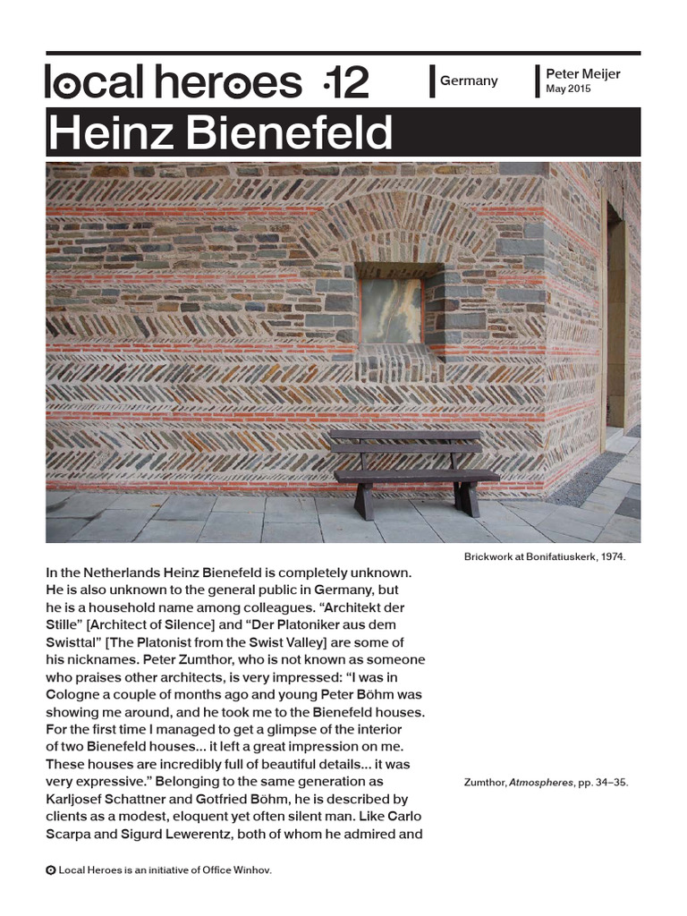 Heinz Bienefeld: Architect of Silence | PDF | Architectural Design ...