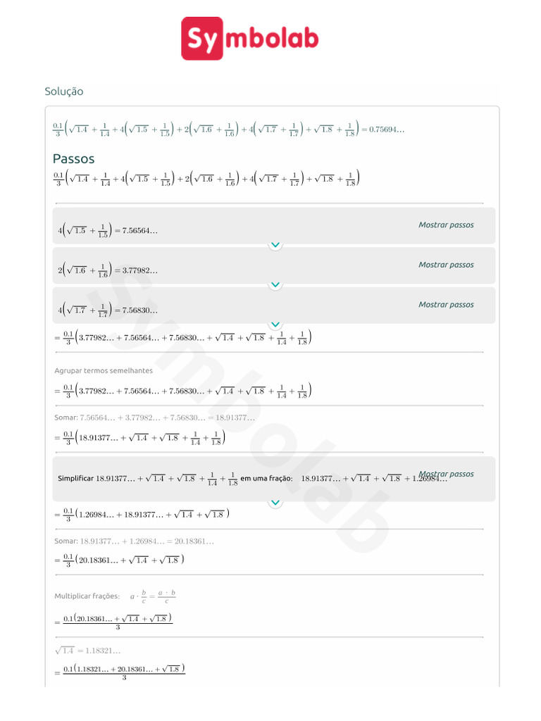 Symbolab - Solutions | PDF