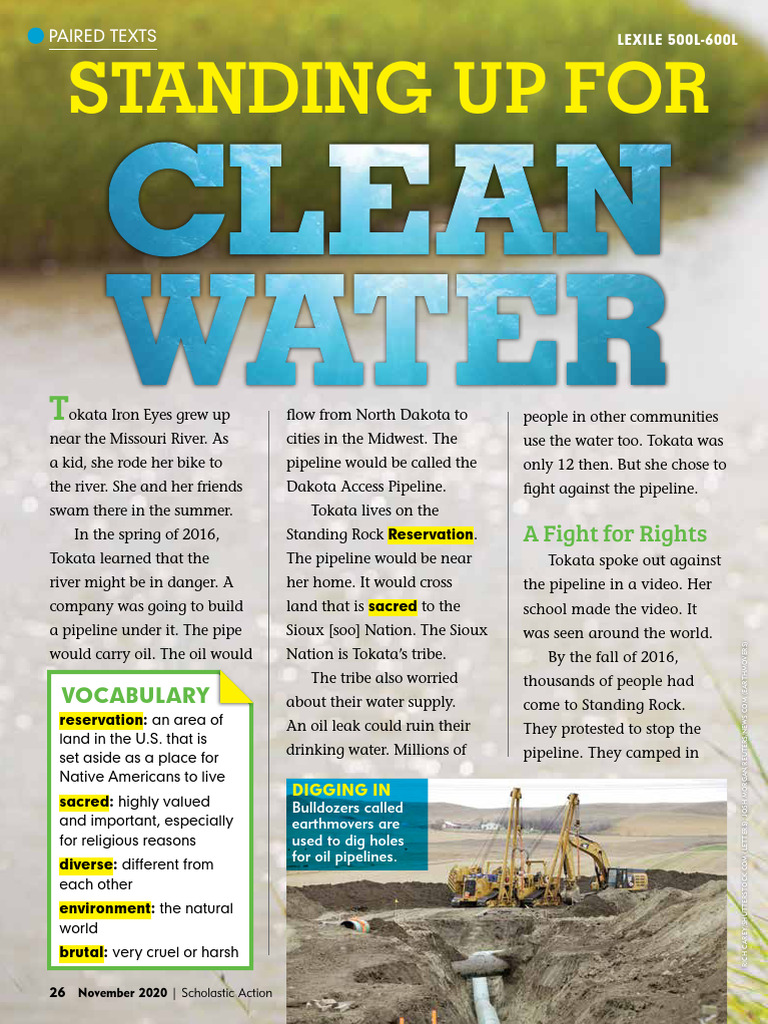 ? Standing Up For Clean Water & Fighting For Native Land | PDF ...