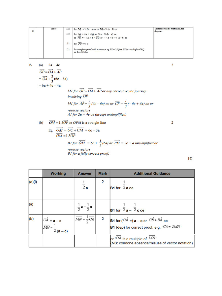 Vectors Answers | PDF