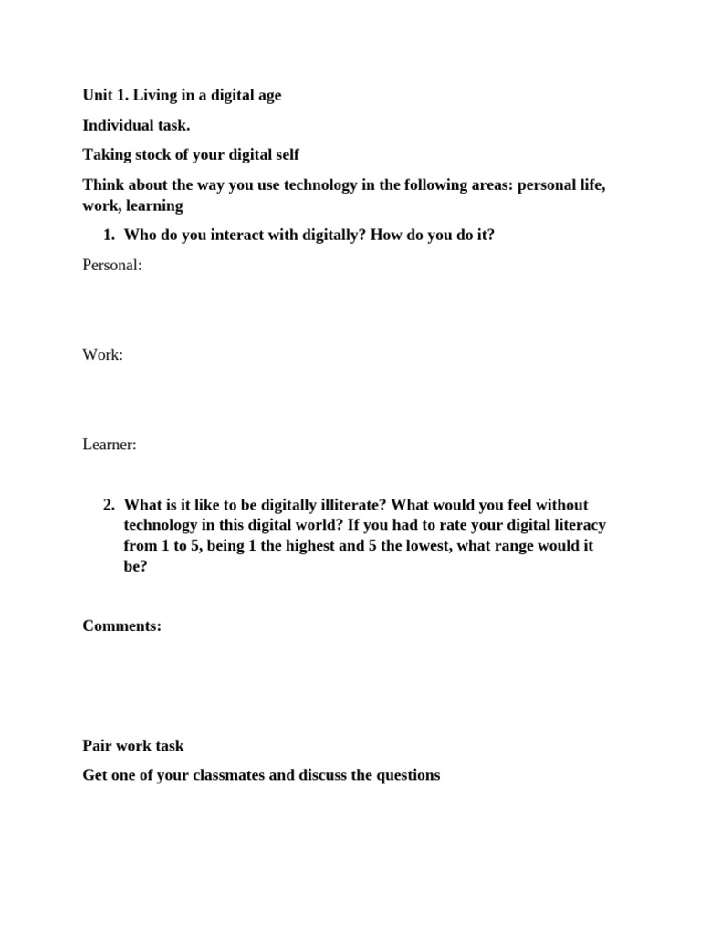 Activity, Living in The Digital Age | PDF