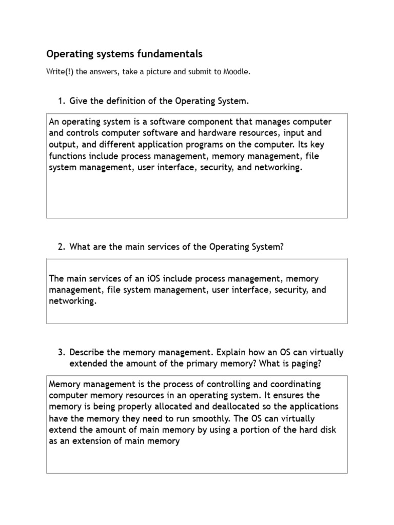 Operating Systems Fundamentals Assignment | PDF