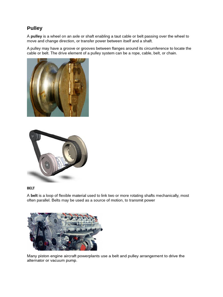 Belt & Pulleys | PDF