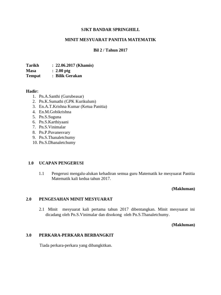 Minit M3 kali ke 2 2017 | PDF