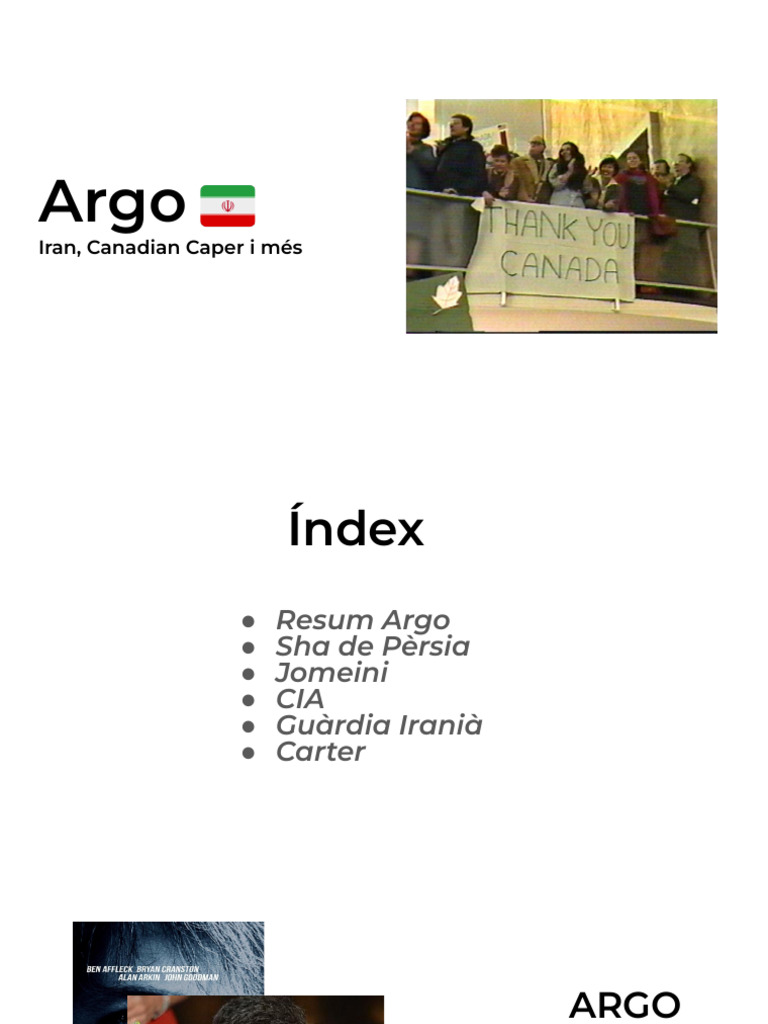 ARGO (Iran I El Canadian Caper) | PDF