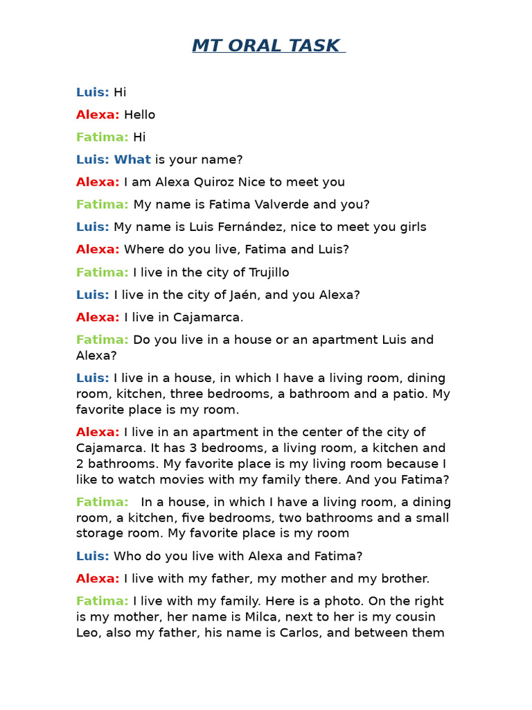 MT Oral Task | PDF