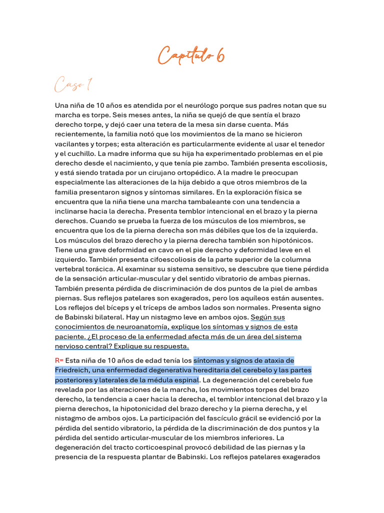 Ataxia y síntomas cerebelosos en niños | PDF | Cerebelo | Sistema ...