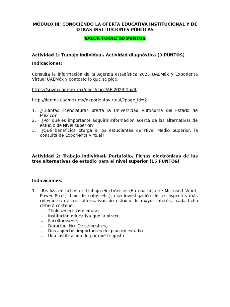 Actividades M3 | PDF