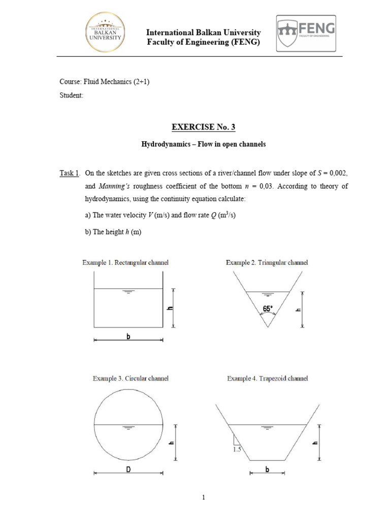 Hydrodynamics in Open Channel Flow | PDF