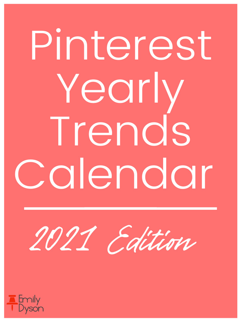 Pinterest Yearly Trends Calendar 2021 Edition | PDF | Halloween | Christmas