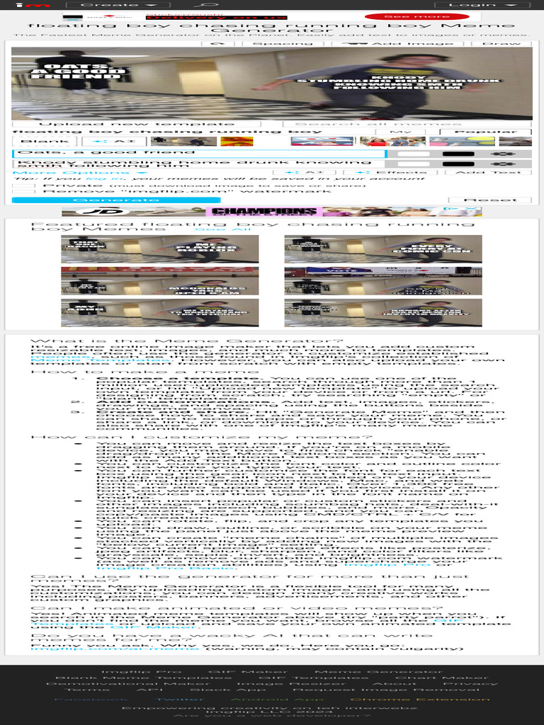 Floating Boy Chasing Running Boy Meme Generator - Imgflip | PDF ...