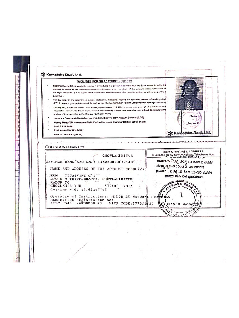 Bank Pass Book Teju | PDF